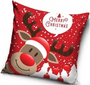 Vánoční polštář Sob Rudolf - 40 x 40 cm