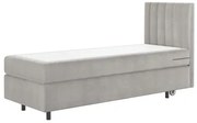 Šedá postel boxspring s matrací SILLA 80x200 cm