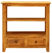 Indický nábytek - TV stolek nebo konzolový stůl Jali 90x90x35 z indického masivu palisandr Natural