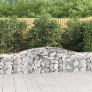 Klenuté gabionové koše 7 ks 400x30x60/80 cm pozinkované železo 3146845