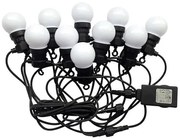 LED Venkovní řetěz STRING 5m 10xLED/0,5W/230V IP44 3000K