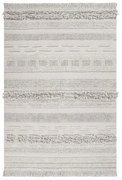 Světle šedo-krémový pratelný ručně tkaný bavlněný koberec 140x200 cm Air Natural – Lorena Canals