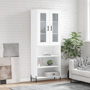 Skříň highboard bílá 69,5 x 34 x 180 cm kompozitní dřevo