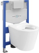 Mexen Rico Podomítková WC sada Fenix XS-F s WC mísou, bílý lesk - 6803372XX00