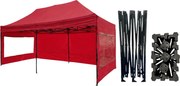 Nůžkový párty stan 3x6 m /6 noh STEEL HEXAGON Barva opláštění (Zvolte variantu): 7A - ČERVENÁ