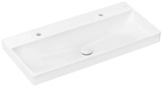 Hansgrohe Xelu Q - Umyvadlo 100x48 cm, bez přepadu, 2 otvory pro baterii, SmartClean, bílá 61040450