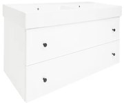 Koupelnová skříňka s umyvadlem Naturel Forli 120x53x46 cm bílá lesk FORLI120BIUSAT