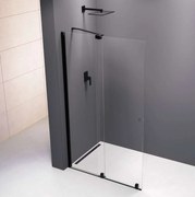 Polysan Rolls Line - Sprchové dveře 100x200 cm, Antidrop, čiré sklo/matná černá MS5-100B