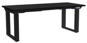 Výškově nastavitelný stůl OfficeTech Strong 180 x 80 cm, černá podnož, černá