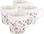 Orion Sada 4 porcelánových hrnků LOUKA 430 ml