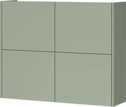 Šedozelená matná závěsná skříňka 97x79x27 cm Binetto – Germania