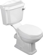 Aqualine Antik - WC kombi, zadní odpad, bílá AK107-01