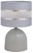 Stolní lampa HELEN 1xE27/15W/230V šedá/stříbrná
