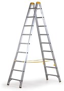 Hliníkové štafle ALVE FORTE, 2x9 příček, výška 2,56 m