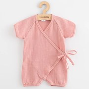 Kojenecký letní mušelínový overal New Baby pink, vel. 68 (4-6m)