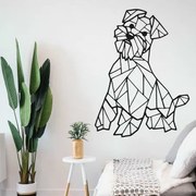 Styles Dřevěný obraz na stěnu pes Hafinka l 3D HODINY PR0228 HEU+