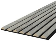 MP Dekorativní nástěnné lamely s filcem ▲ (trojúhelník), Kámen zlatý / černý 260x40x0,7 cm - 7 lamel