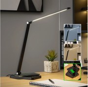 BRILAGI -LED Stm dotyk stol lampa s bezdr nab QI LED/7W/5V 3000/4000/6000K černá