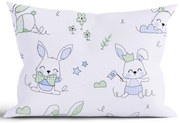 MK Lůžkoviny Bavlněný povlak na polštář Renforcé 50 x 70 cm - Králíčci modré