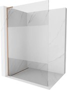 Mexen Kioto L, sprchová zástěna Walk-In 100 x 200 cm, 8mm čiré sklo-námraza, měděný matný profil, 800-100-103-65-35
