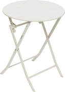 Kovový skládací stůl SUNNY ø 60 cm (ivory)