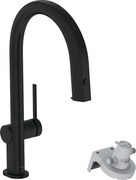 Hansgrohe Aqittura M91, filterSystem 210, vytahovací výtok, 1jet, sBox, černá matná, HAN-76826670