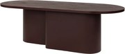 Vínový konferenční stolek s deskou v dubovém dekoru 50x115 cm Looi – noo.ma
