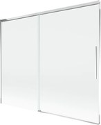 Mexen Rox, 2-křídlová posuvná vanová zástěna 190 x 150 cm, 8mm čiré sklo, chromový profil, 8C9-190-001-01-00