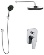 kielle Harmonia - Sprchový set s baterií pod omítku, pro 2 spotřebiče, s příslušenstvím EcoSpare a tělesem, chrom 20623SP40