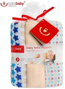 Baby Nellys Dětské bavlněné pleny LUX BOBO BABY - Hvězdičky/béžová