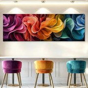 Obraz na plátně - Noc barevných květů FeelHappy.cz Velikost obrazu (šířka x výška): 180 x 60 cm