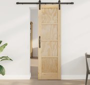 vidaXL Posuvné dveře 61 x 198,5 cm Masivní borovicové dřevo [3445431] Barva: Přírodní
