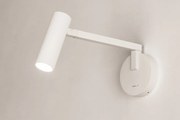 Nástěnné designové svítidlo s ramenem a vypínačem Conno White