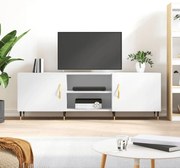 TV skříňka bílá 150 x 30 x 50 cm kompozitní dřevo