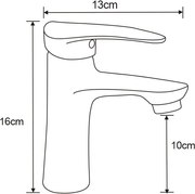 Mexen Irys, umyvadlová baterie, černá, 747500-70
