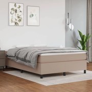 Box spring postel s matrací cappuccino 140x190 cm umělá kůže 3144607