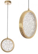 Toolight Závěsné LED osvětlení Crystal Modern A2 G089-1CP zlatý