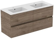 Ideal Standard Eurovit+ - Skříňka s dvojumyvadlem, 55x120x44 cm, 4 zásuvky, ořech R0577Y9