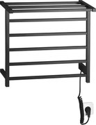 Sapho Sapho, ELZOR Elektrický sušák ručníků 500x470mm, 60W, černá matná, EB510