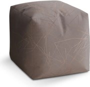 Sablio Taburet Cube Trojúhelníková abstrakce - 50x50x50 cm