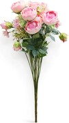 Růžová umělá kytice ranunculus 51cm