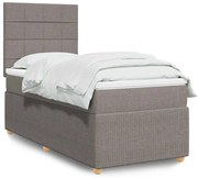 Box spring postel s matrací taupe 80x200 cm textil 3294187