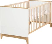 Postýlka z bukového dřeva v bílo-přírodní barvě 70x140 cm Finn – Roba