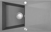 Laveo Grenada, 1-komorový granitový dřez 780x480x204 mm, šedá, LAV-SBG_511T