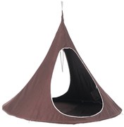 Závěsné houpací křeslo, šedohnědá TAUPE, Tempo Kondela KLORIN NEW TYP 2 BIG SIZE CACOON HAMMOCK