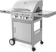 Plynový gril CALIFORNIA BBQ, 4 hořáky, s redukčním ventilem, stříbrná Penta CZ