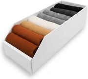 KARTON PAK Úložné boxy na oblečení, organizéry do skříně BÍLÝ KARTON 20x54cm
