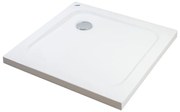 Coria 80x80x5 cm Čtvercová akrylátová sprchová vanička se sifonem