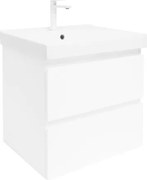 Koupelnová skříňka s umyvadlem SAT B-Way 59x50x45 cm bílá lesk BWAY260WU1BBI
