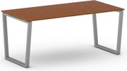 Kancelářský stůl PRIMO IMPRESS, 180x90 cm, šedostříbrná podnož, třešeň